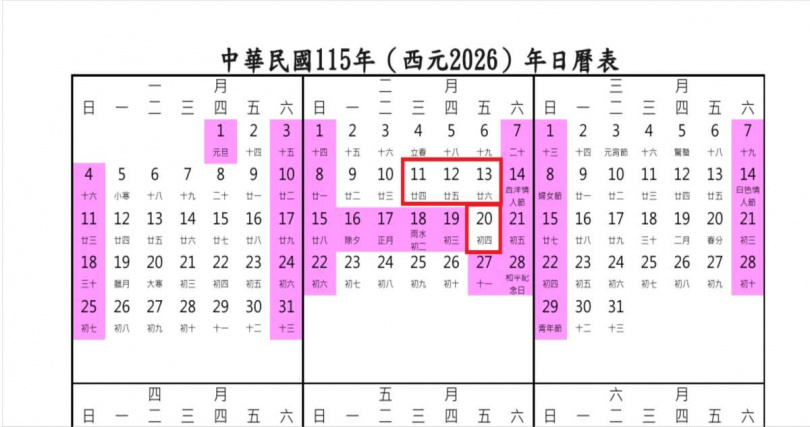 2026行事曆草案公布！寒假放完「開學3天又放春節」 家長抱怨：很難安排 | 生活 | CTWANT