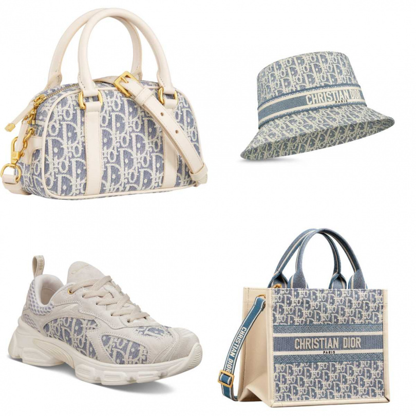 精品老花再升級！Dior推淡藍斜紋老花、小清新氛圍拉滿，LV村上隆聯名、老花結合櫻花超心動 | 漂亮 | CTWANT