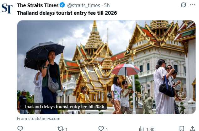 國際旅遊需求疲弱 泰國延後觀光客入境費至2026年實施 | 財經 | CTWANT