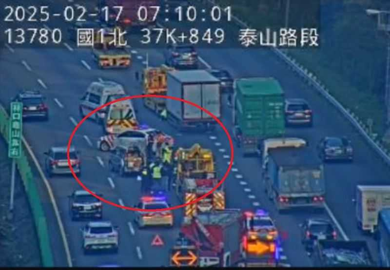 國1林口段南向1小時內2車禍「相隔僅1.1公里」 1人OHCA急送醫搶救 | 社會 | CTWANT