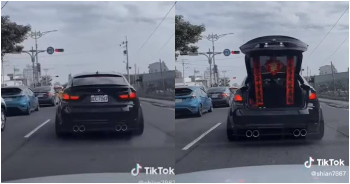 「行動春聯」出沒！ BMW停紅燈掀背拜年創意十足 | 生活 | CTWANT