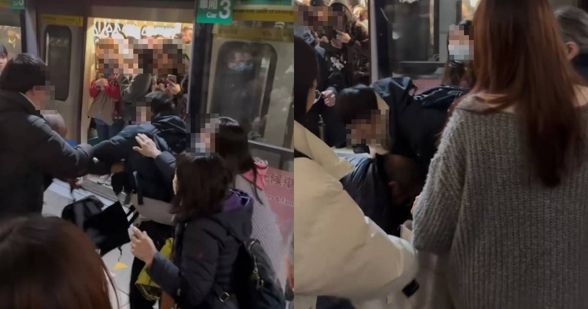 北捷阿伯「插隊想硬擠上車」 女乘客不滿月台上互毆 | 社會 | CTWANT