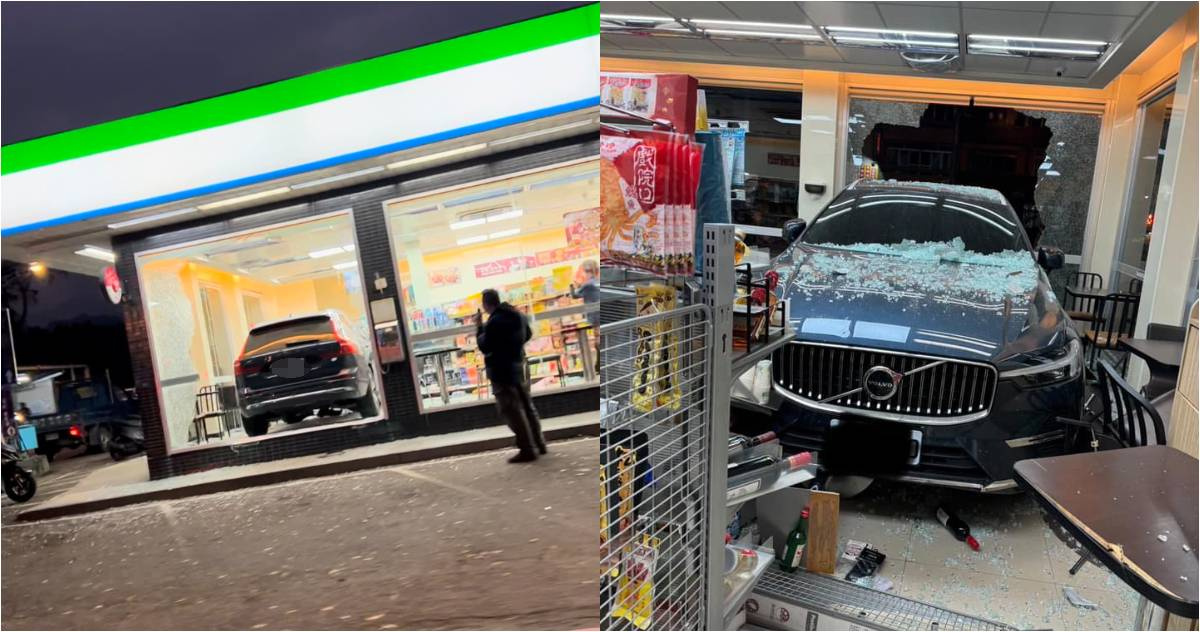 Volvo休旅車「撞進全家」玻璃碎滿地 網笑翻：要刷「載具」嗎 | 社會 | CTWANT