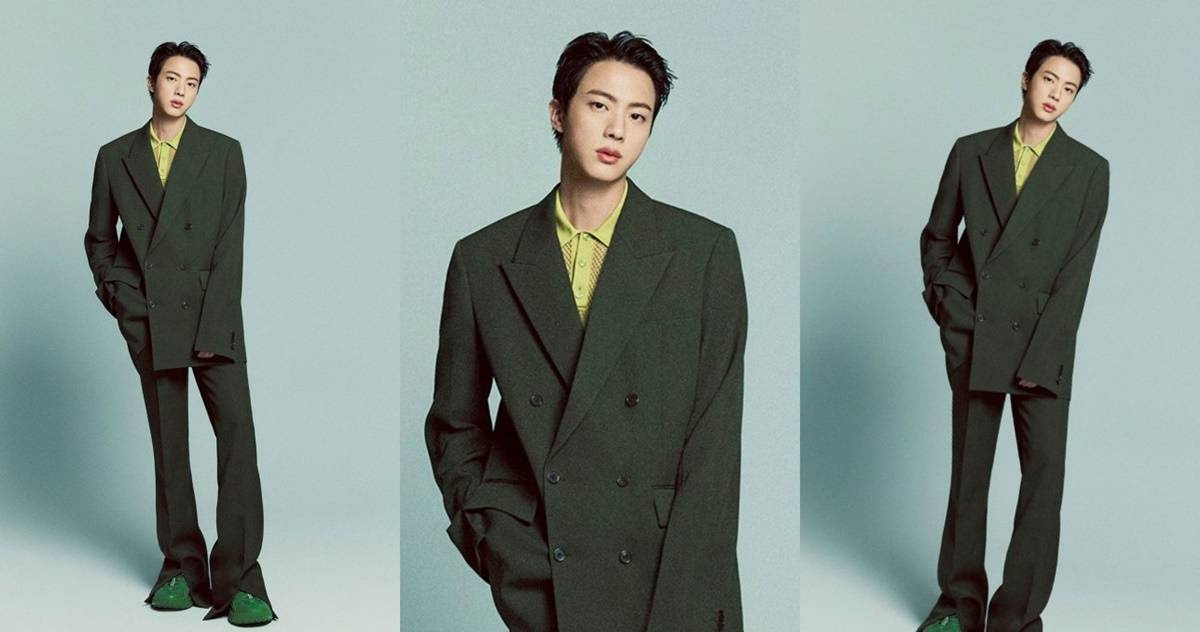 BTS Jin成為GUCCI全球品牌代言人！首發形象照穿寬版西服搭綠色運動鞋，也太時髦了吧！ | 漂亮 | CTWANT