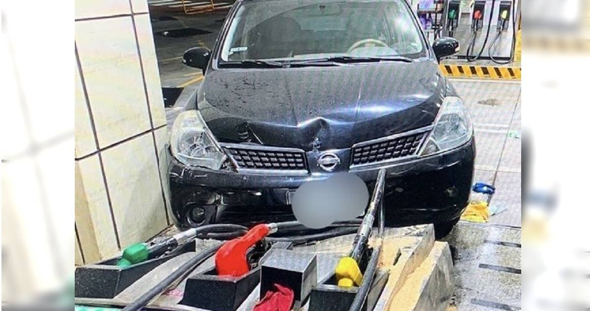 自小客車加油站爆衝撞倒加油機 2人險被壓僅輕傷 | 社會 | CTWANT