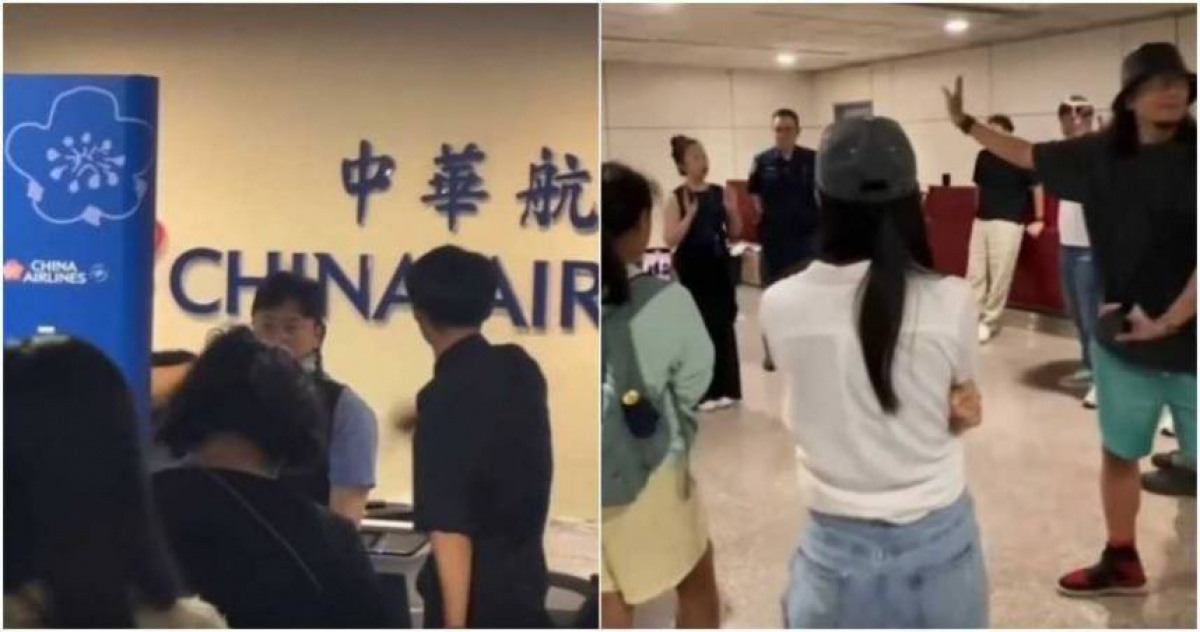 罵到華航地勤下跪…黑衣男遭肉搜「是國中老師」 本人無奈發聲：不是我 | 生活 | CTWANT