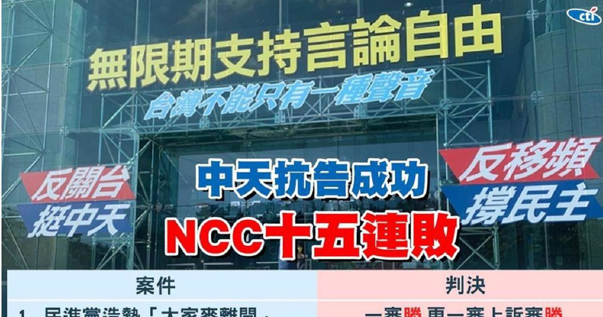 中天復台？NCC十五連敗 徐巧芯承諾優先質詢平反 | 政治 | CTWANT