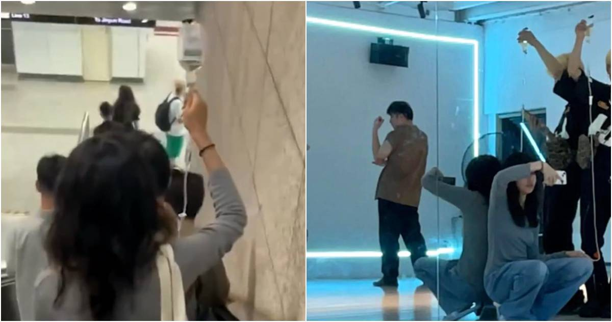 深夜「舉點滴瓶」趕地鐵引熱議 女：不想浪費錢叫車 | 國際 | CTWANT