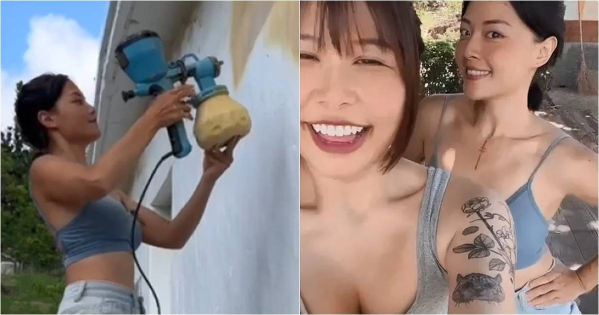 油漆補土竟有「仙女工班」穿深U火辣上陣 附近圍觀爸爸變多了 | 生活 | CTWANT