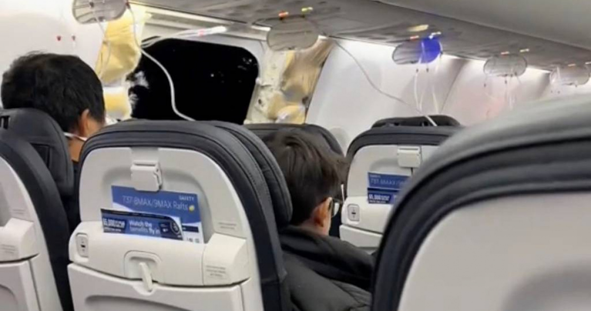 飛機起飛後艙門「高空分離」 美監管機構下令波音737 Max 9停飛 | 國際 | CTWANT