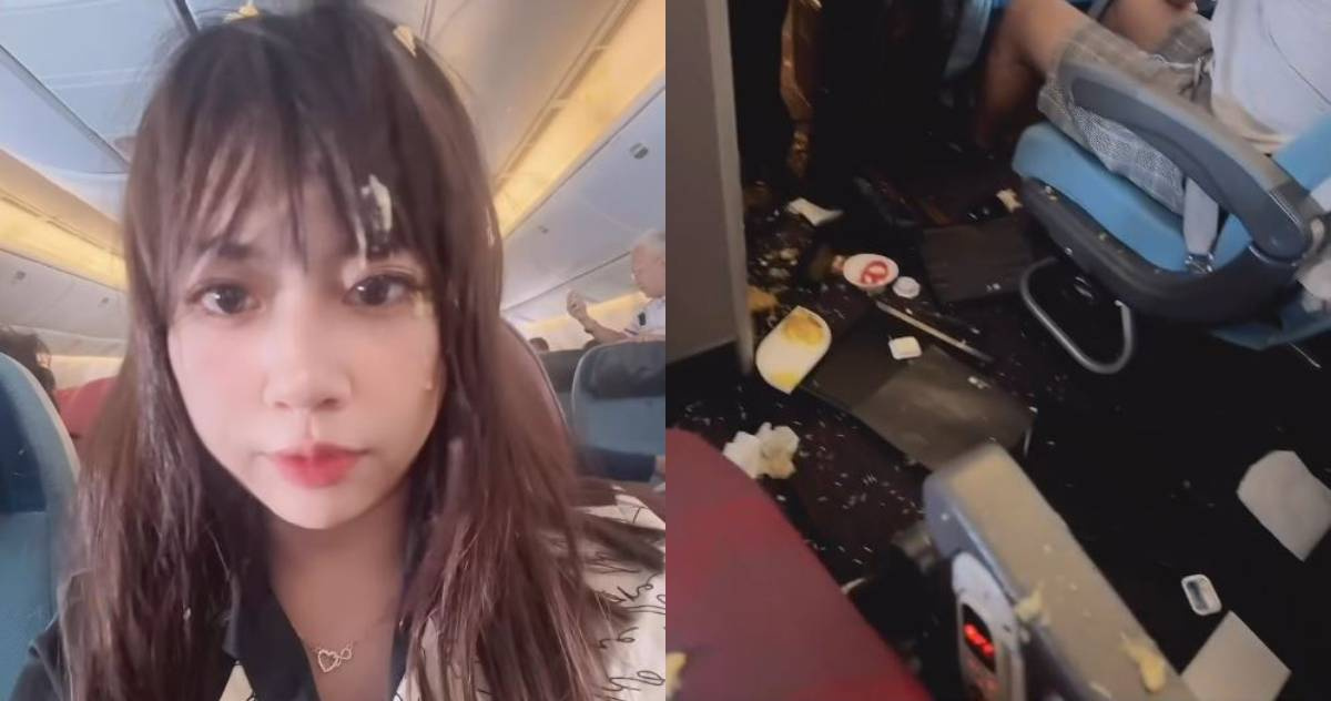 土航飛桃機遇亂流！4旅客、2組員受傷 正妹嚇傻「像空難片」：餐盤全往上飛 | 社會 | CTWANT
