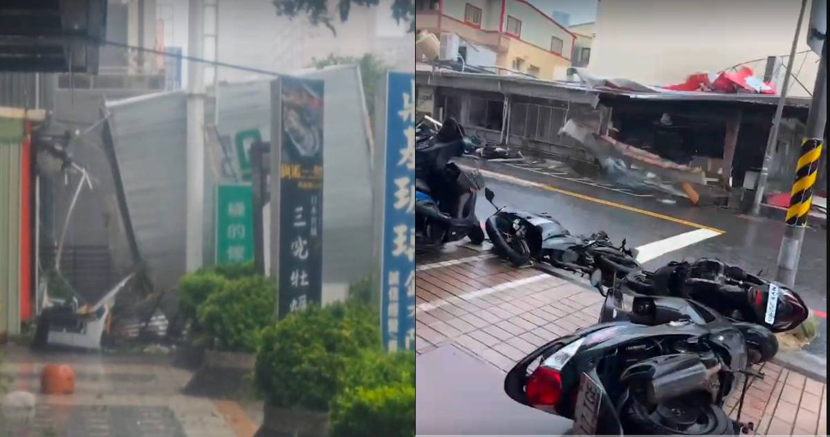 山陀兒颱風轟炸！高雄刮17級陣風「百年榕樹被拔起」 工地警衛亭壓倒1人 | 生活 | CTWANT