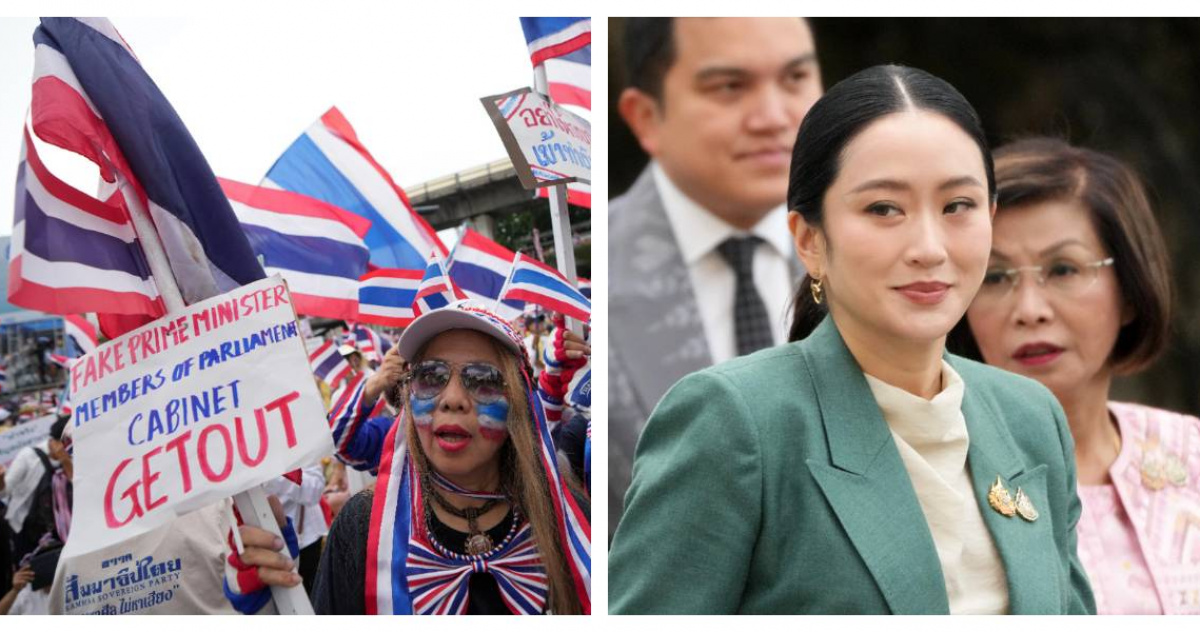 「叔姪通話」引爆政爭風暴！泰總理被停職 支持率崩跌、民眾上街要她下台 | 國際 | CTWANT