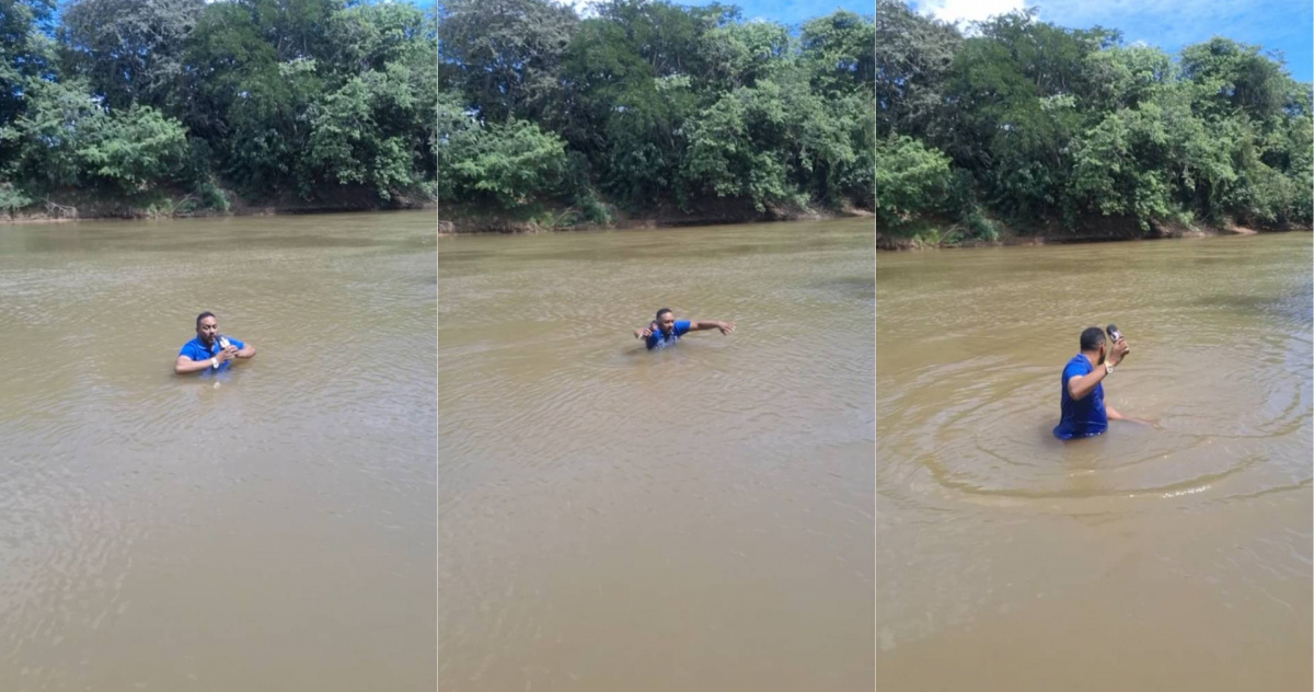 半身淹入河中報導突感異物！ 巴西記者直播踩到失蹤少女遺體 | 國際 | CTWANT
