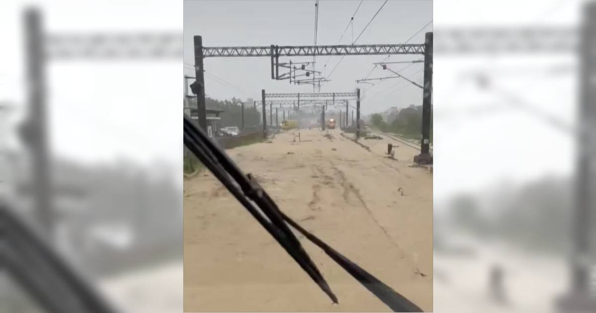 台鐵林內站「大水淹沒鐵軌」！斗六至二水雙線不通 啟動公路接駁 | 社會 | CTWANT