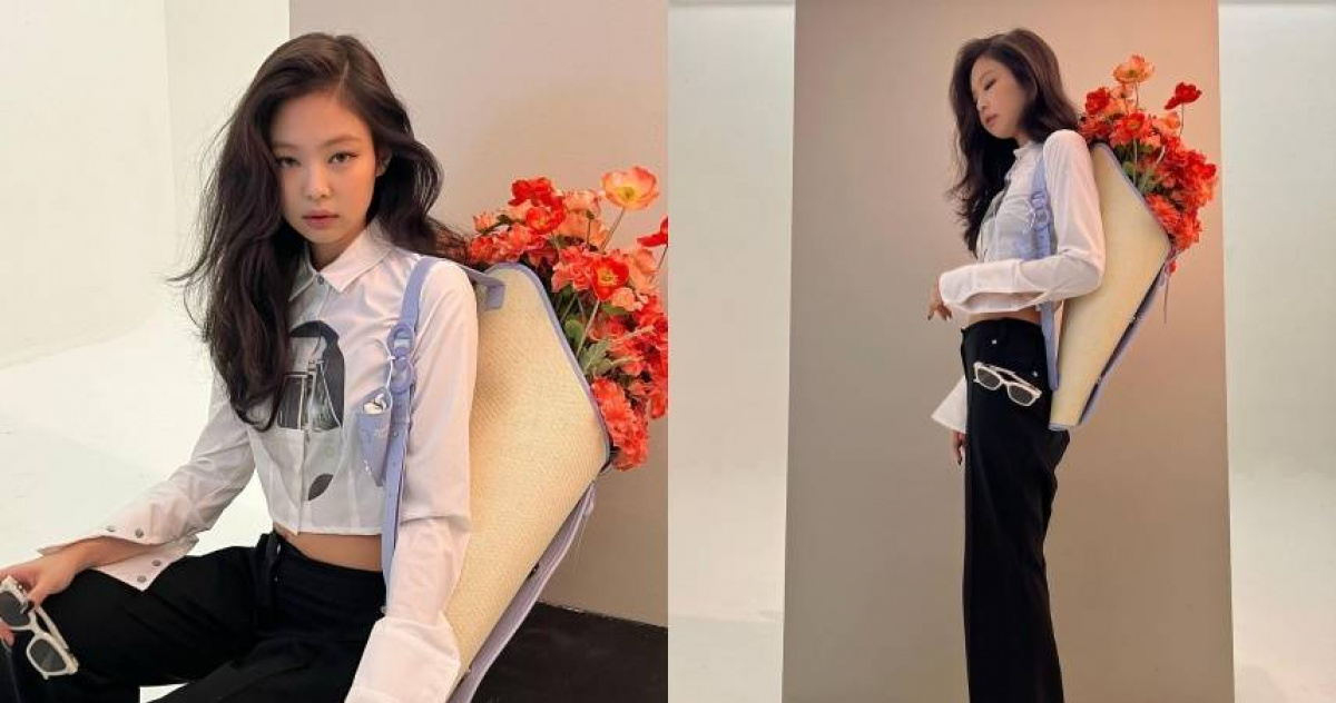 預告再次合作？Jennie 揹上浮誇巨大花束搭配 Gentle Monster 白色太陽眼鏡引起網友暴風討論 | 漂亮 | CTWANT