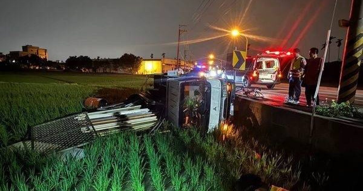 台中驚悚夜！小貨車直撞單車騎士 騎士遭撞飛慘死田中 | 社會 | CTWANT