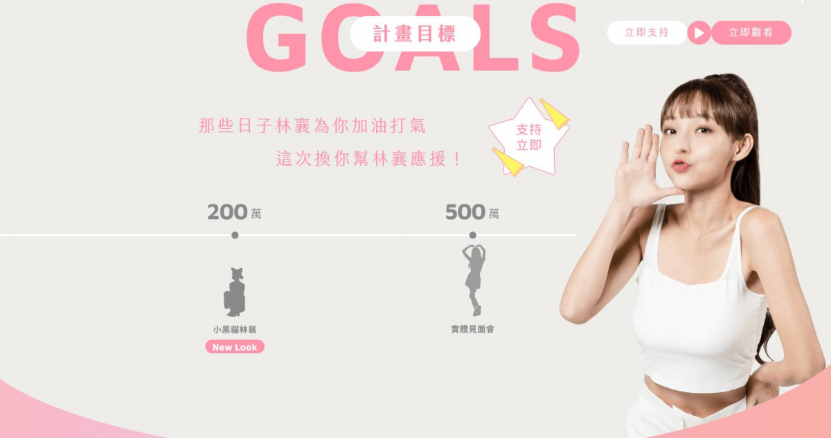 林襄募資10分鐘衝破10萬 預告破200萬解鎖小黑貓性感造型 | 娛樂 | CTWANT