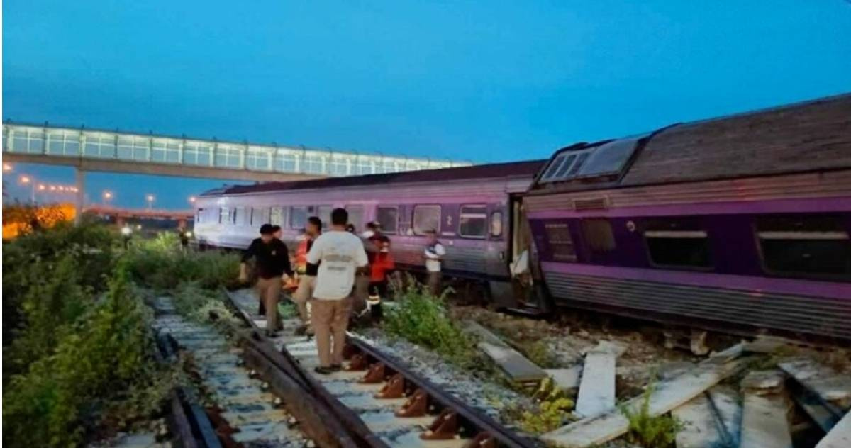泰國火車脫軌「衝上月台」 驚險畫面曝！10人受傷被送醫 | 國際 | CTWANT