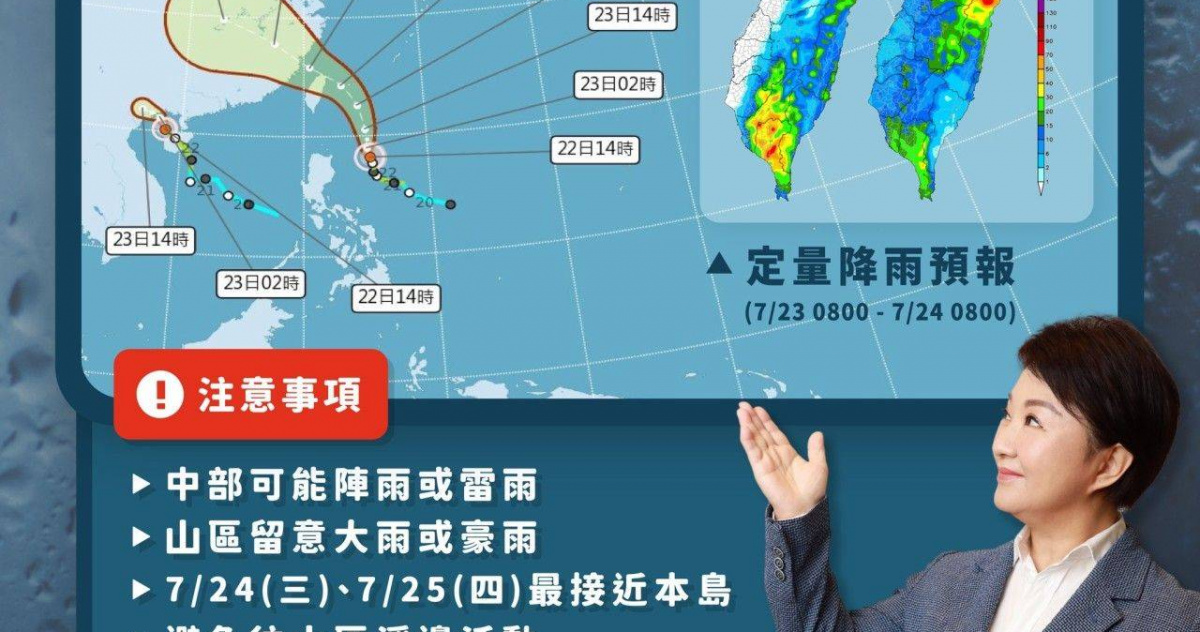 訪美不忘防颱 盧秀燕PO文化身氣象主播「追風」 | 政治 | CTWANT