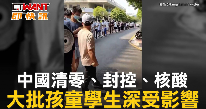 中國清零、封控、核酸 大批孩童學生深受影響 | 影音 | CTWANT